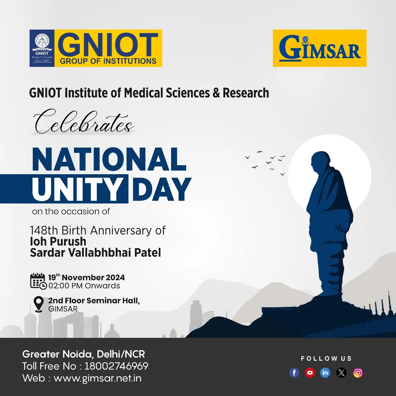 National Unity Day Celebration | GNIOT Campus, Greater Noida