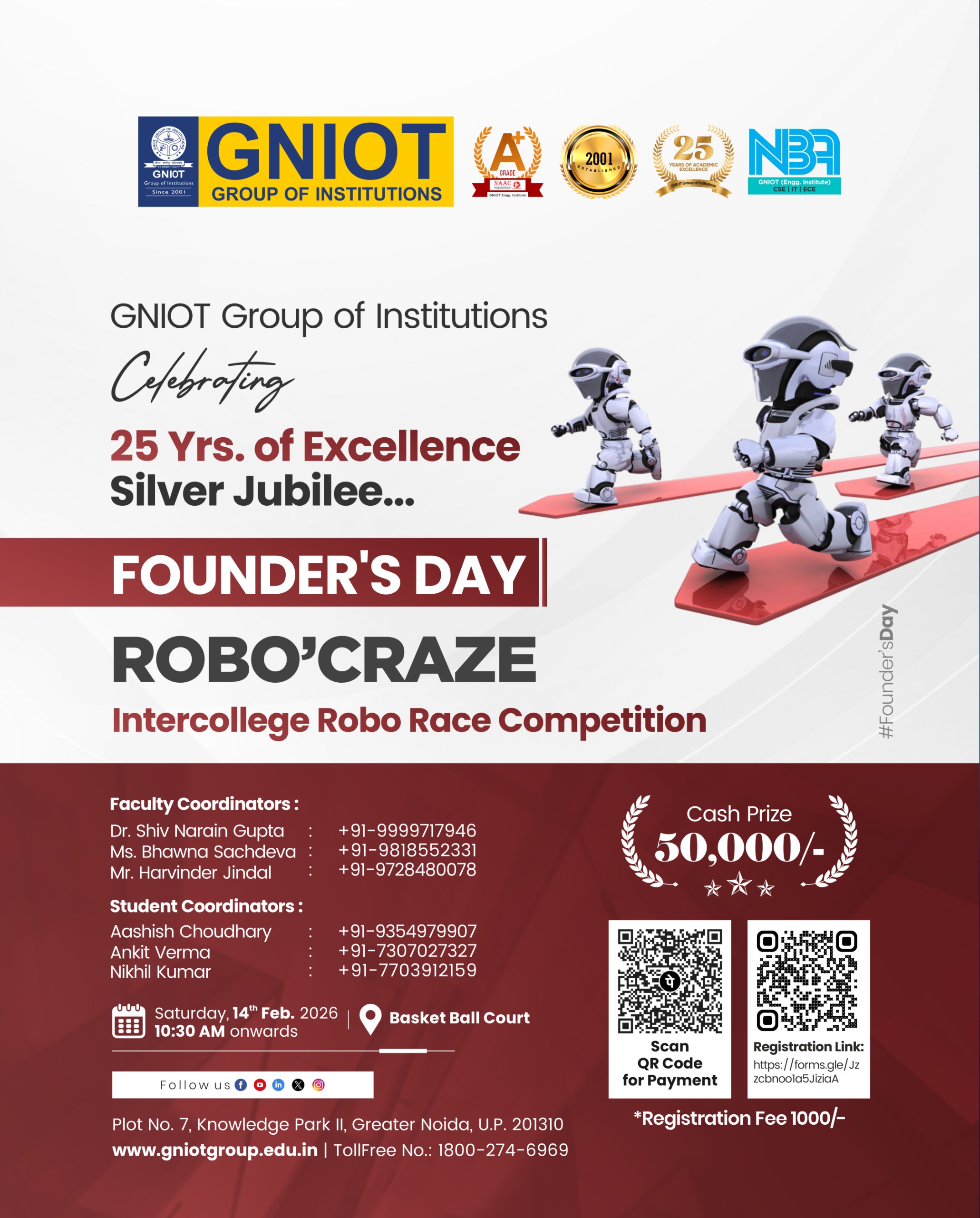 Robo Craze 2026 Intercollege Robo Race at GNIOT | GNIOT Campus, Greater ...